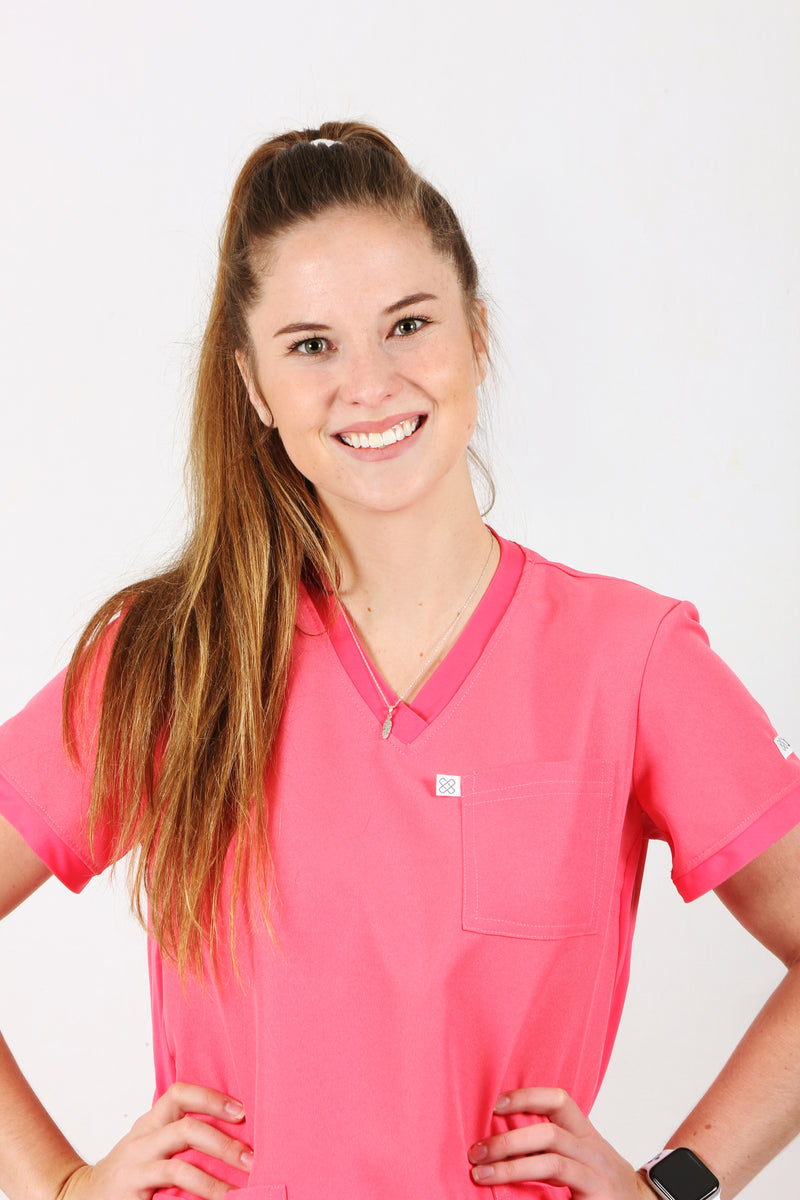 Women's Raspberry Scrub Top – helpscrubs
