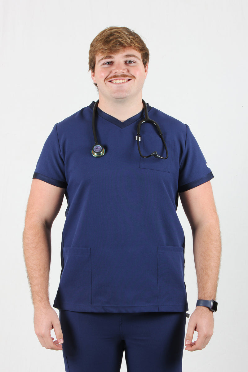 Men's Navy Scrub Top – helpscrubs